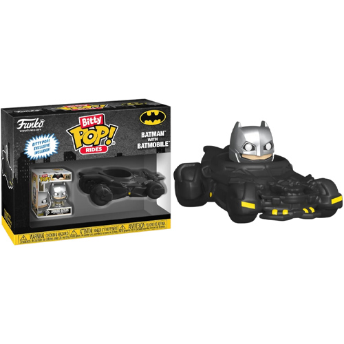 Funko Bitty Pop! Rides: DC Batman - Batman with Batmobile Vinyl Figure ...